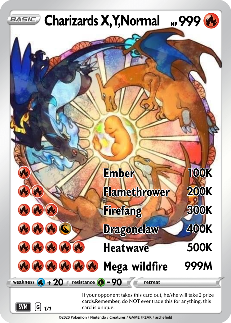 Charizards X,Y,Normal - Dorian-Devin | Pokécardmaker.net