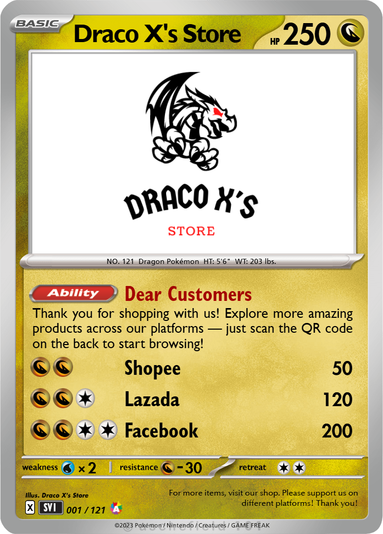 Draco X's Store - DracoX | Pokécardmaker.net