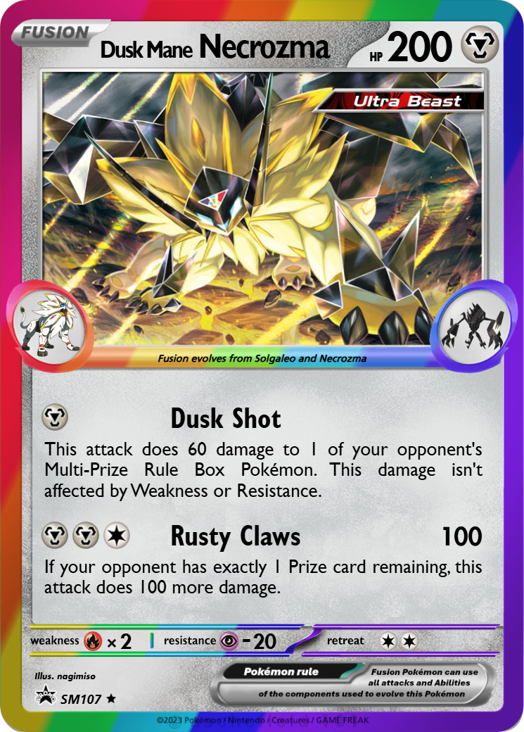 ==Dusk Mane== Necrozma - DrgnMastr386 | Pokécardmaker.net