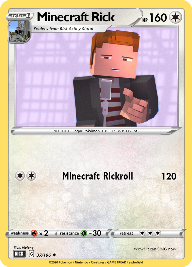 Minecraft Rick - DubbleFleym332 | Pokécardmaker.net