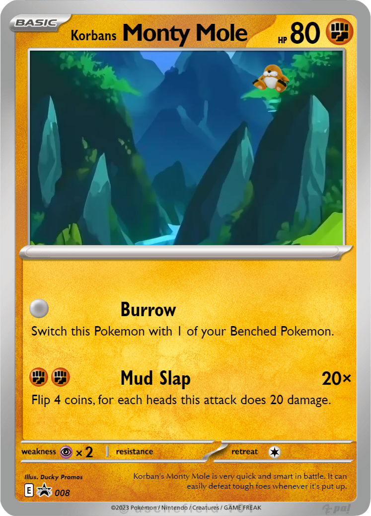 Monty Mole - DuckyGX | Pokécardmaker.net