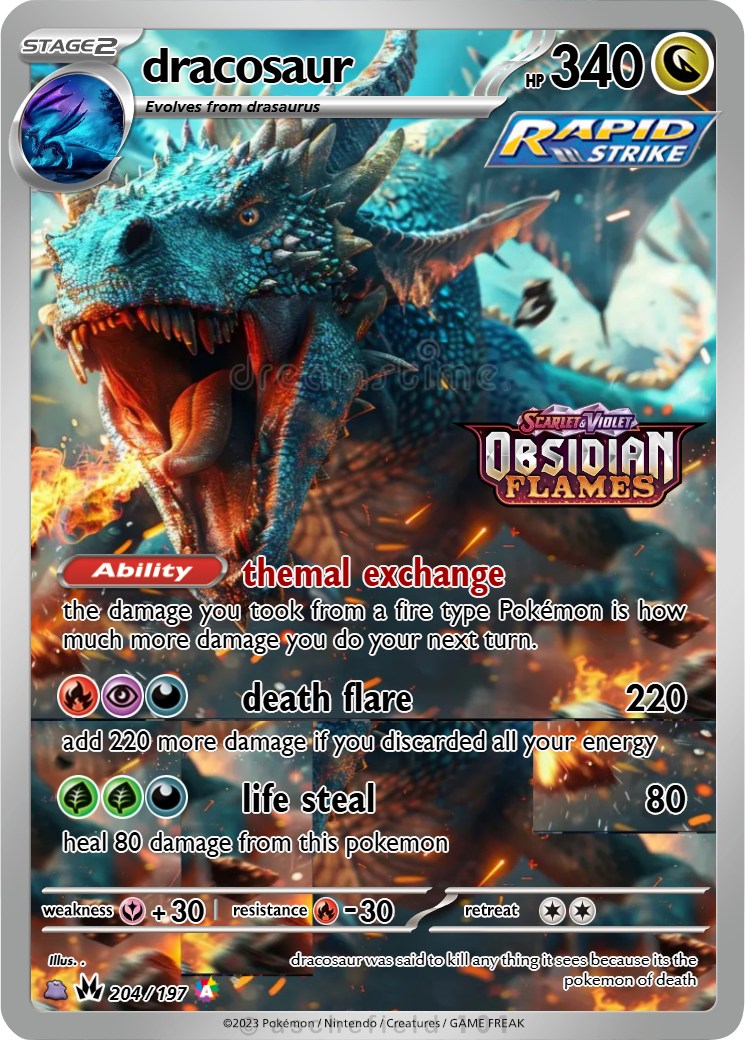 dracosaur - Dylanthatkid | Pokécardmaker.net