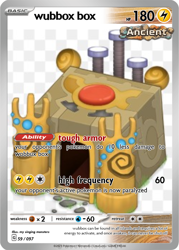 wubbox box - Dylanthatkid | Pokécardmaker.net