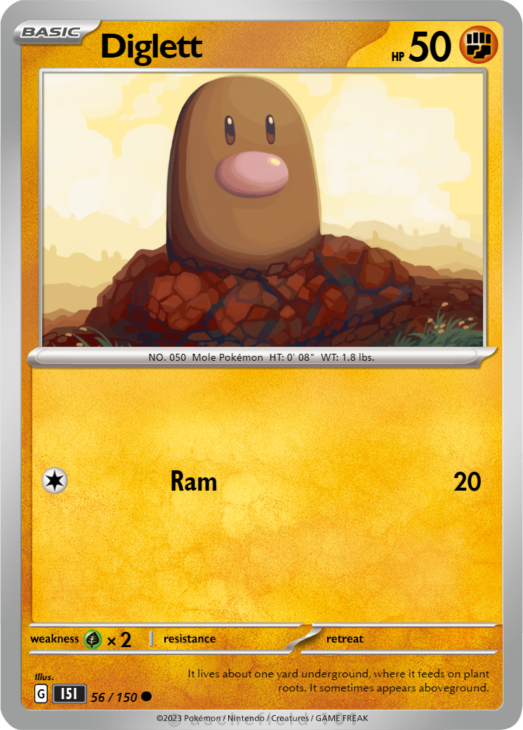Diglett - EIOPQRTUW | Pokécardmaker.net