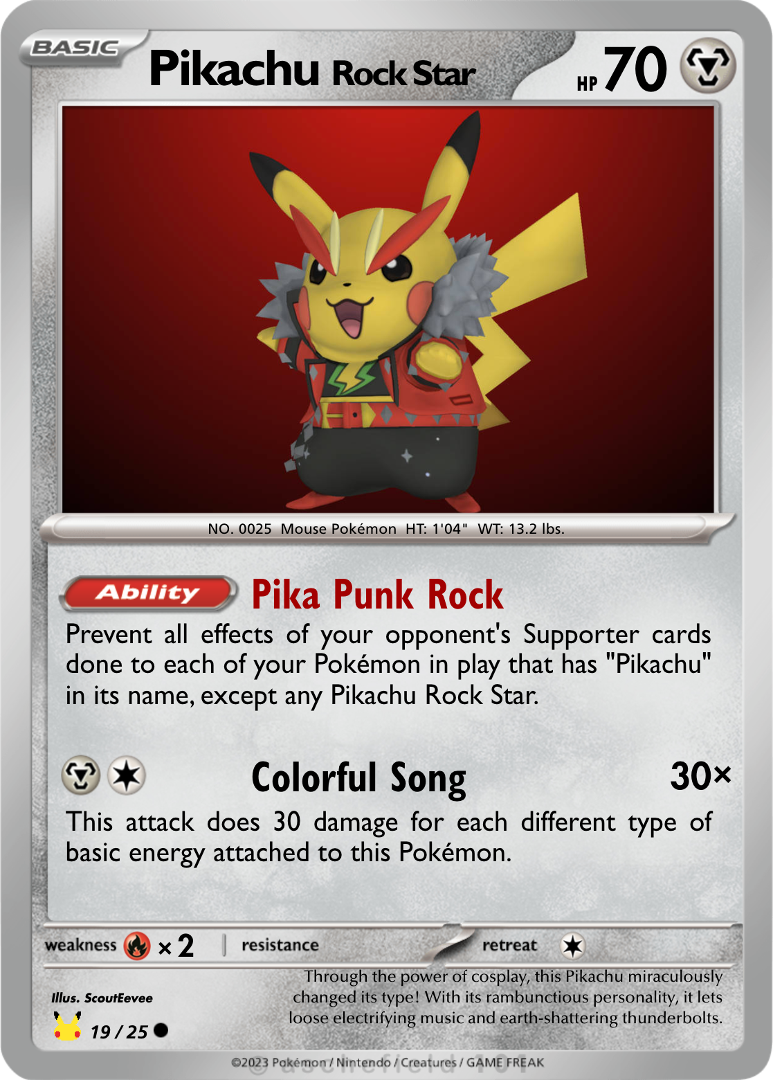 Pikachu ==Rock Star== - EctoCandy | Pokécardmaker.net