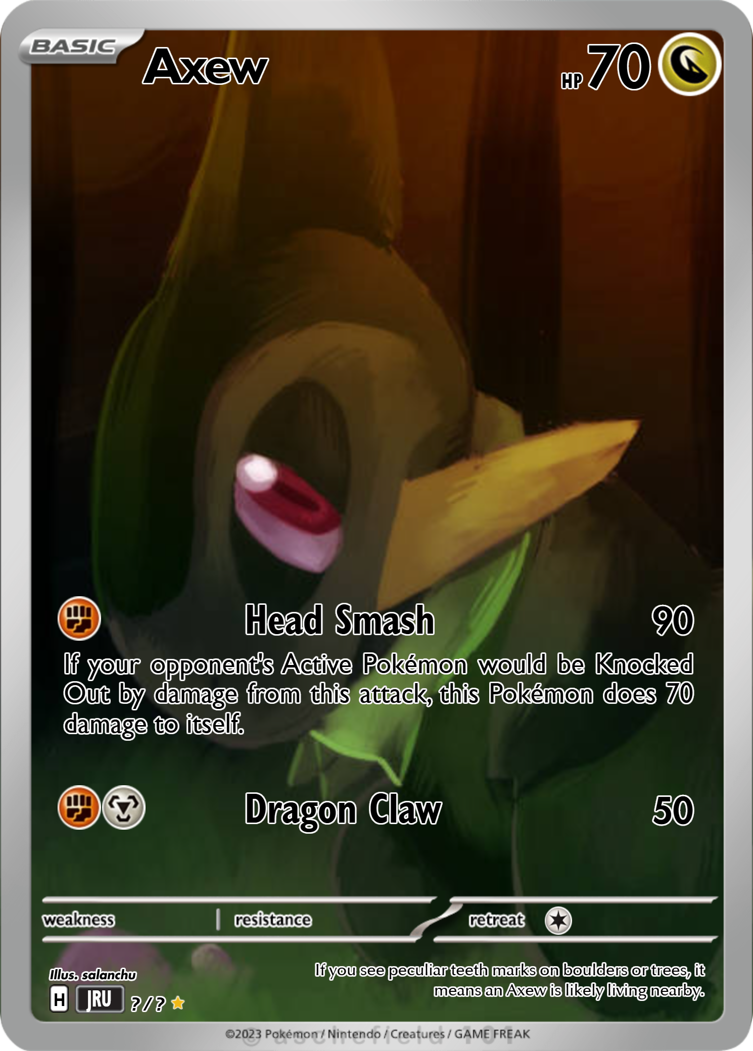 Axew - EnhancedReality | Pokécardmaker.net
