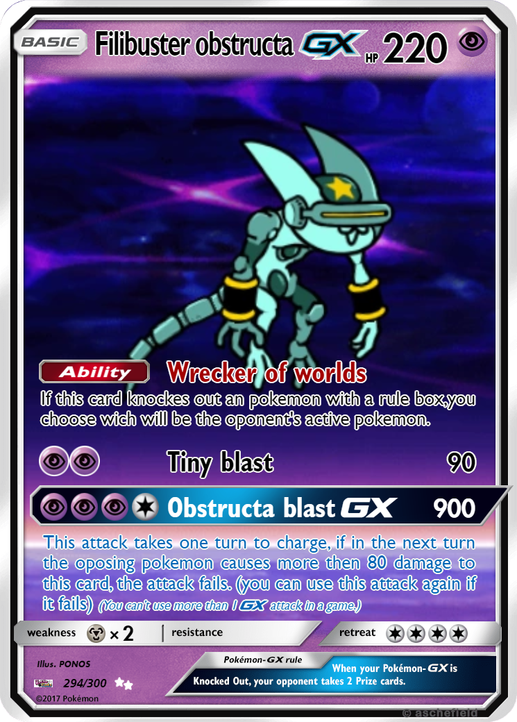 Filibuster obstructa - Enzo200 | Pokécardmaker.net