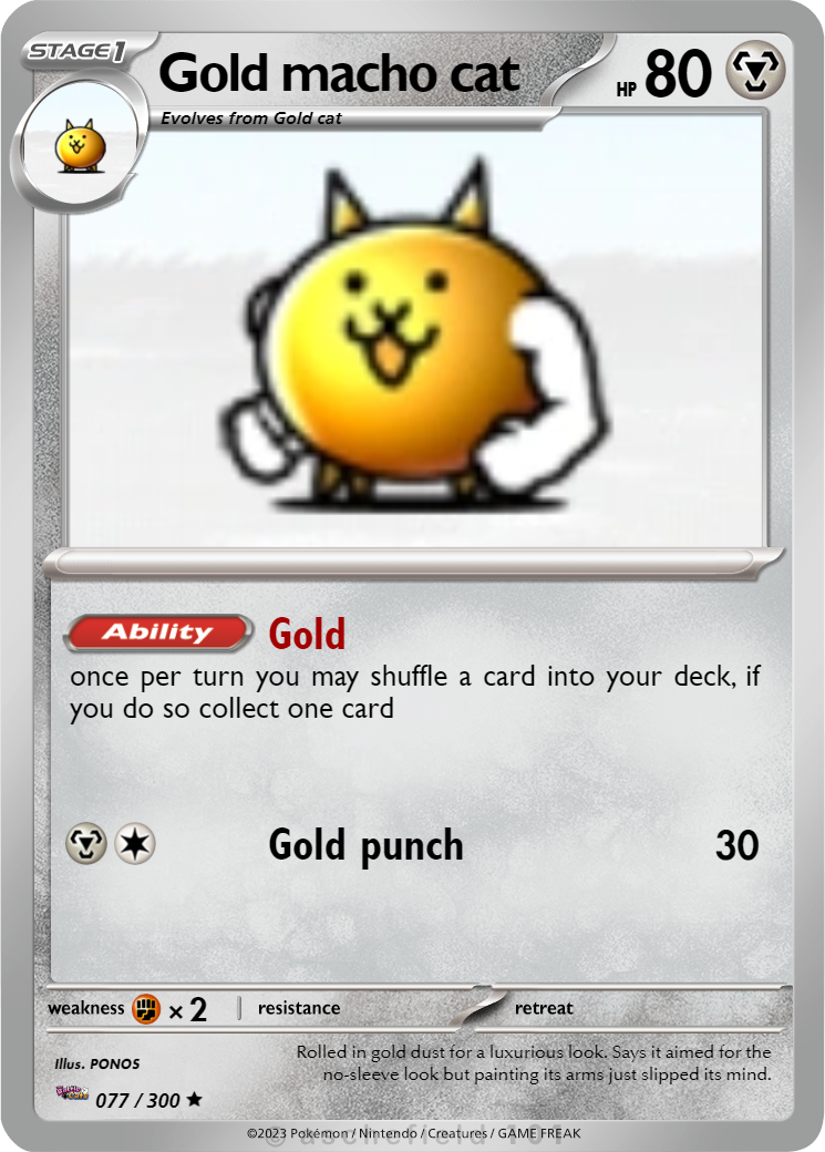 Gold macho cat - Enzo200 | Pokécardmaker.net