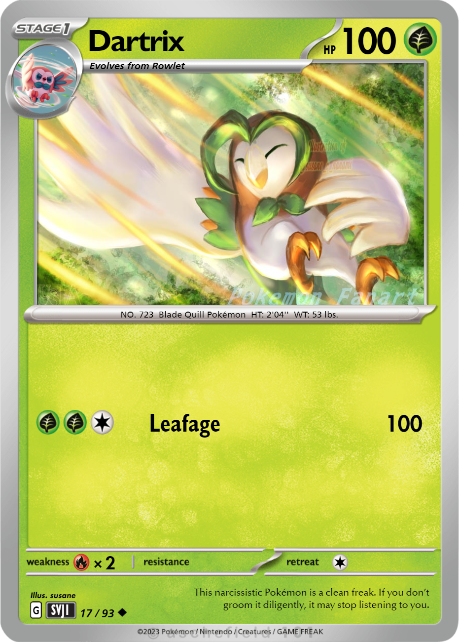 Dartrix - Erebus | Pokécardmaker.net