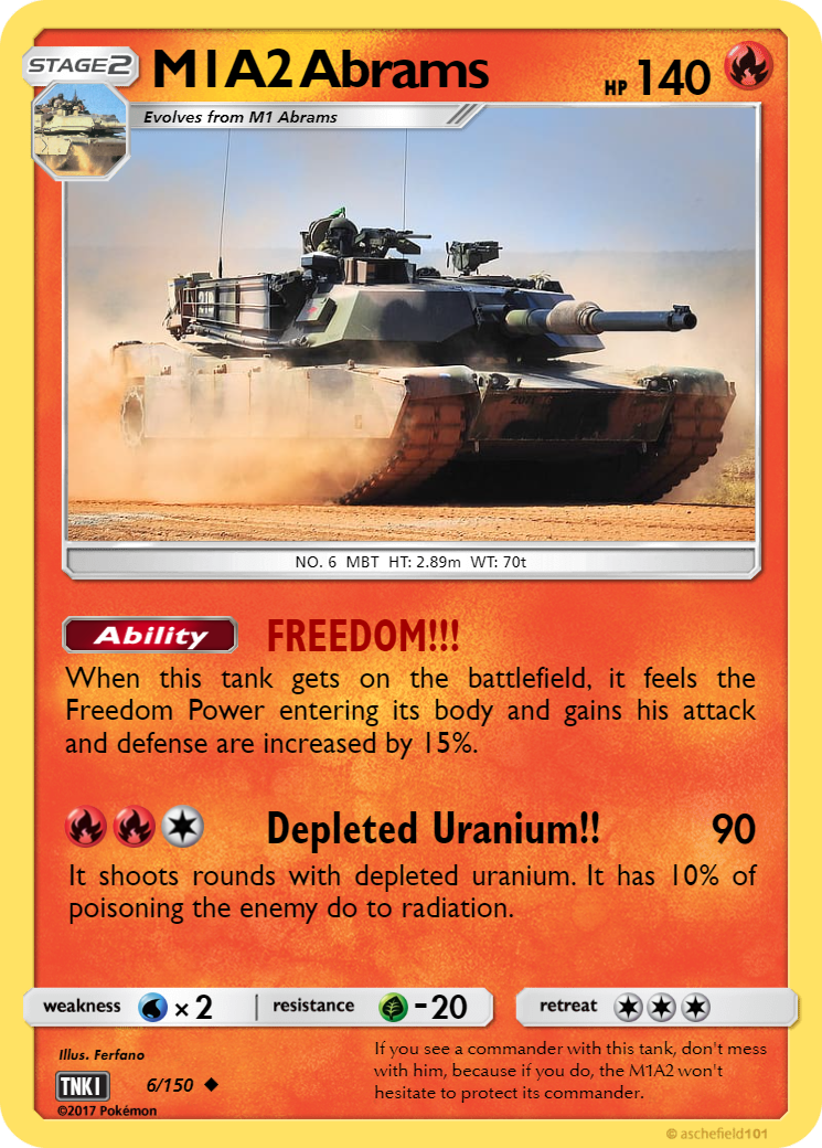 M1A2 Abrams - Ferfano | Pokécardmaker.net