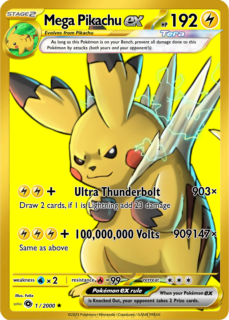Mega Pikachu - Ferrikusu | Pokécardmaker.net