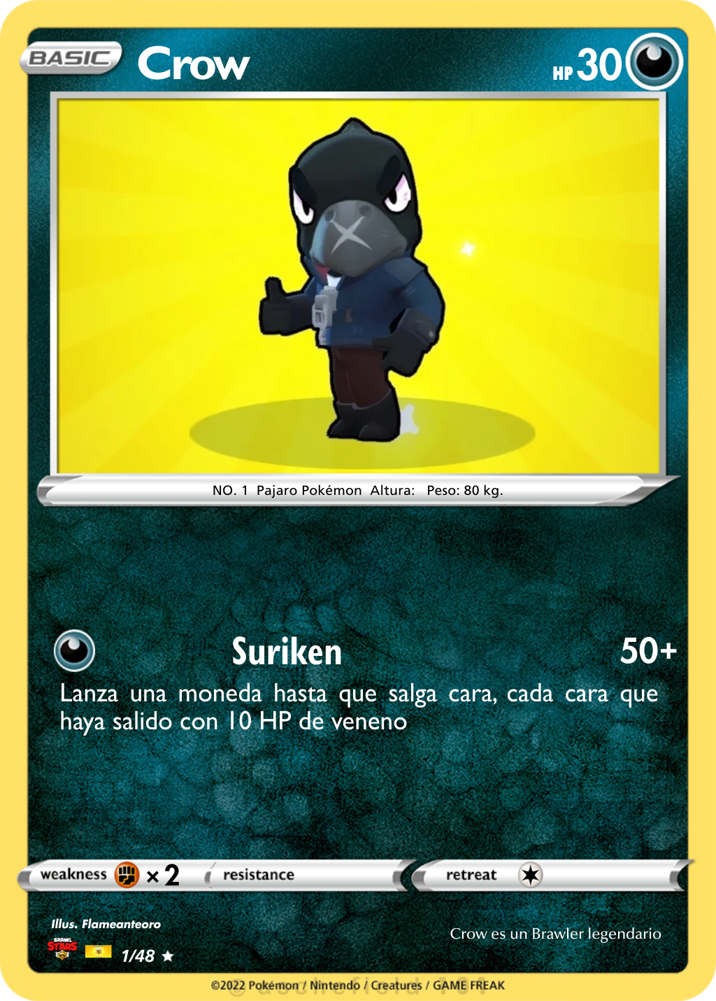 Crow - Flameanteoro | Pokécardmaker.net