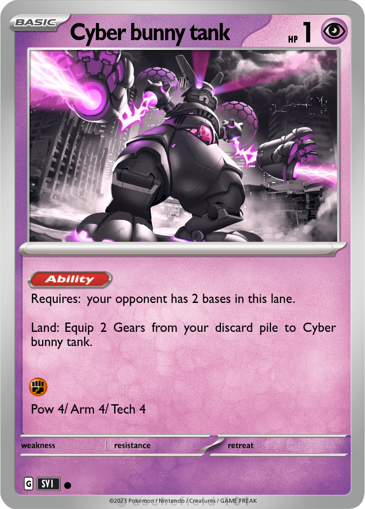 Cyber bunny tank - FoolsWithTools | Pokécardmaker.net