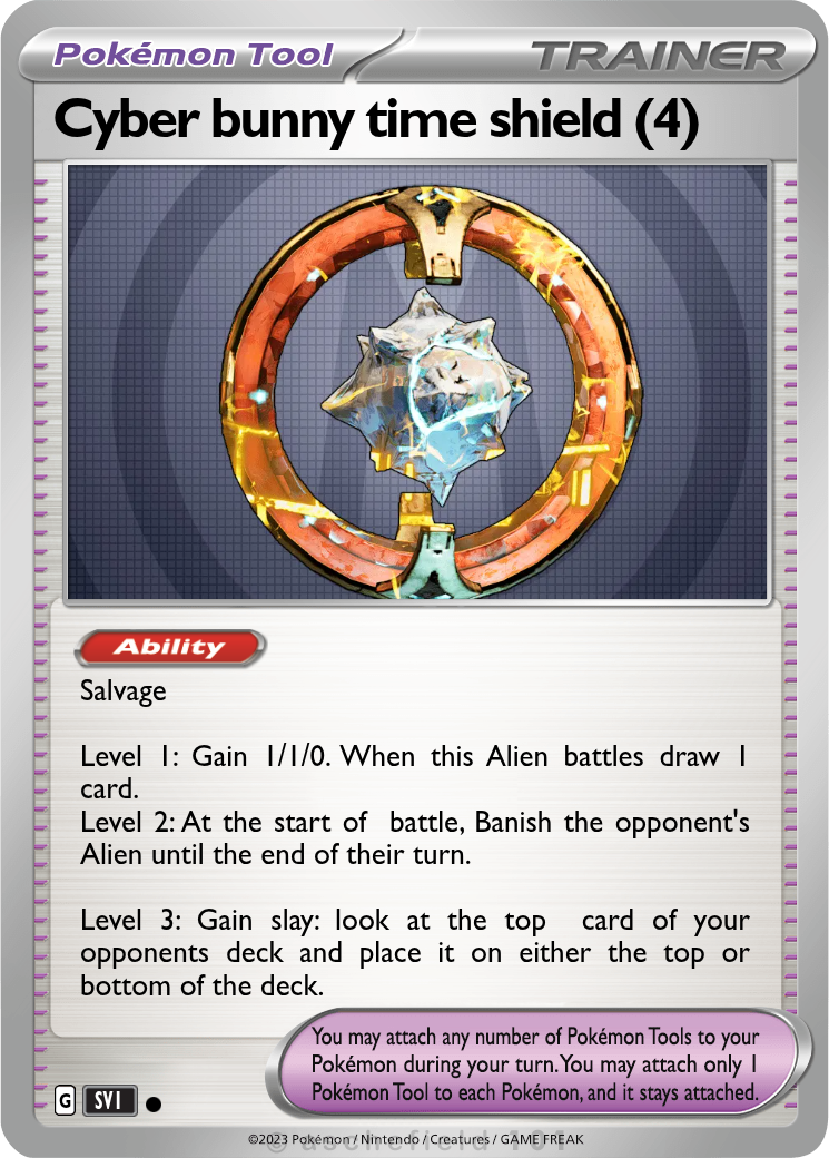 Cyber bunny time shield (4) - FoolsWithTools | Pokécardmaker.net