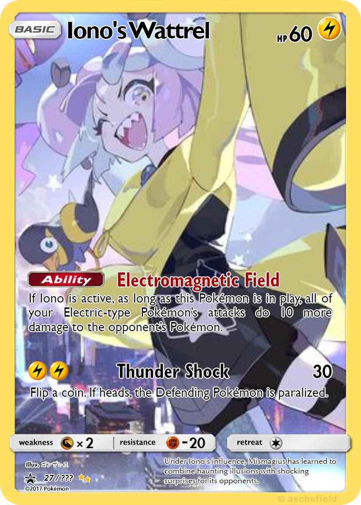 Iono's Wattrel - FreYhx | Pokécardmaker.net