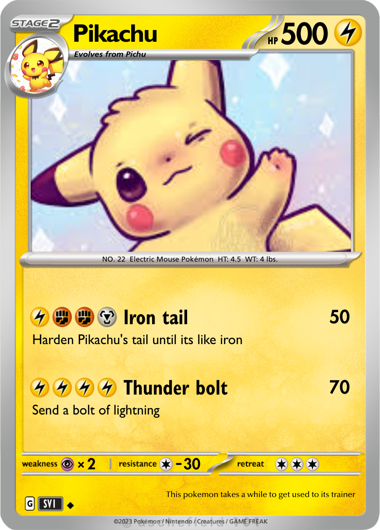 Pikachu - Froggywizardboi | Pokécardmaker.net