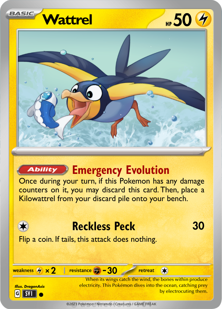 Wattrel - FuturisticSpark | Pokécardmaker.net