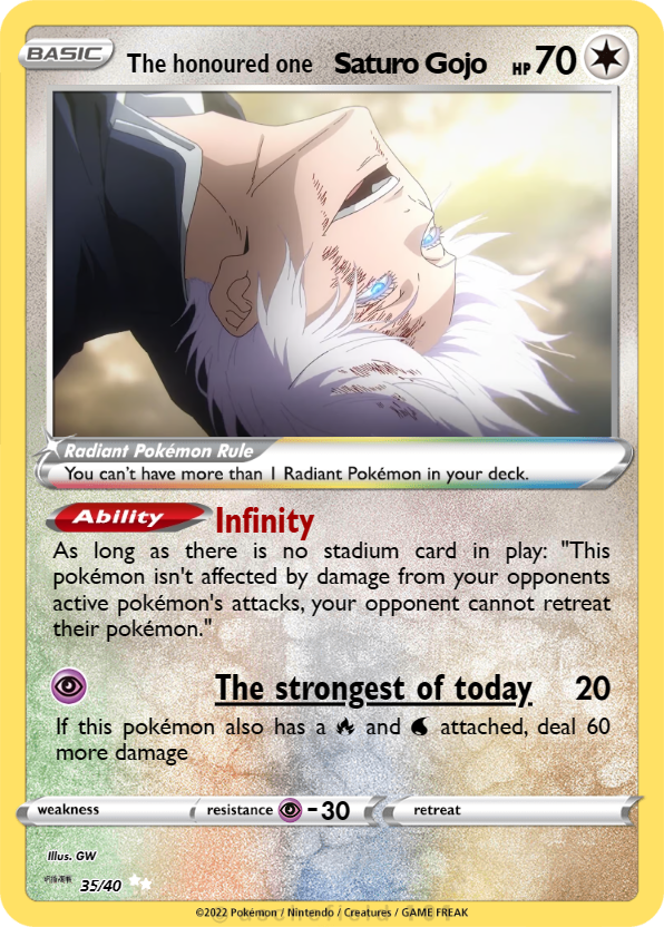 ==Saturo Gojo== - GWannes | Pokécardmaker.net