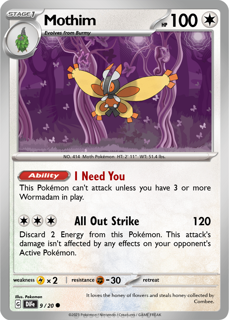Mothim - GaanPly | Pokécardmaker.net