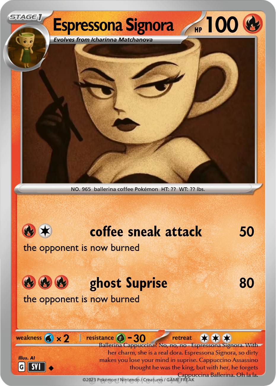 Espressona Signora - GodOfBreadstick | Pokécardmaker.net