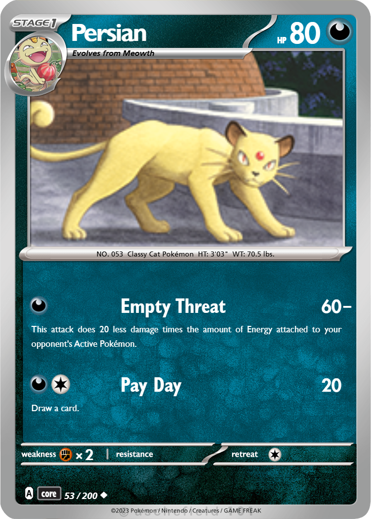 Persian - GoddessZen | Pokécardmaker.net