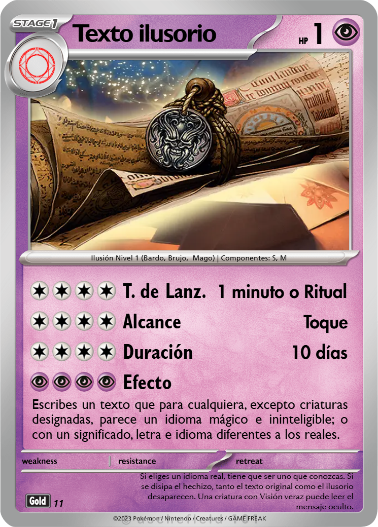 Texto ilusorio - GoldC11 | Pokécardmaker.net