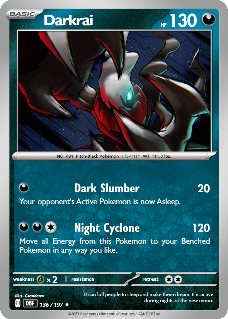 Darkrai - Grandetex | Pokécardmaker.net