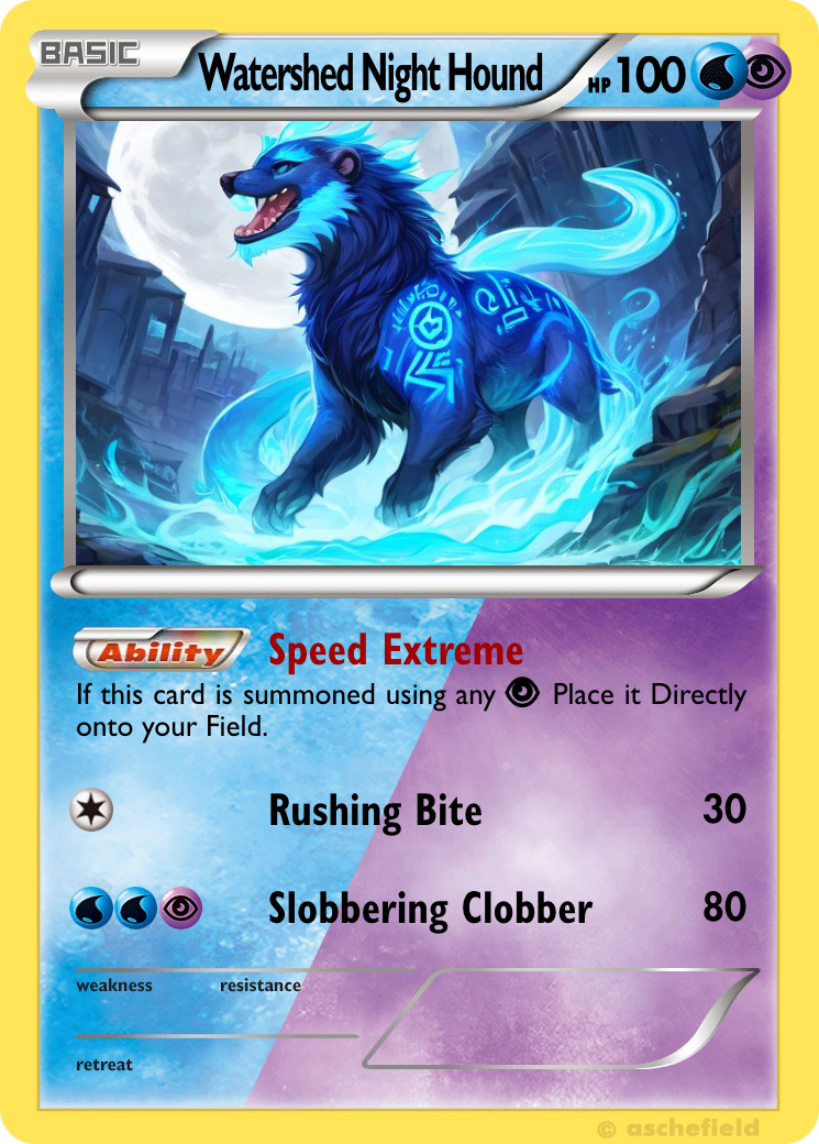 Watershed Night Hound - GreatKingJack | Pokécardmaker.net
