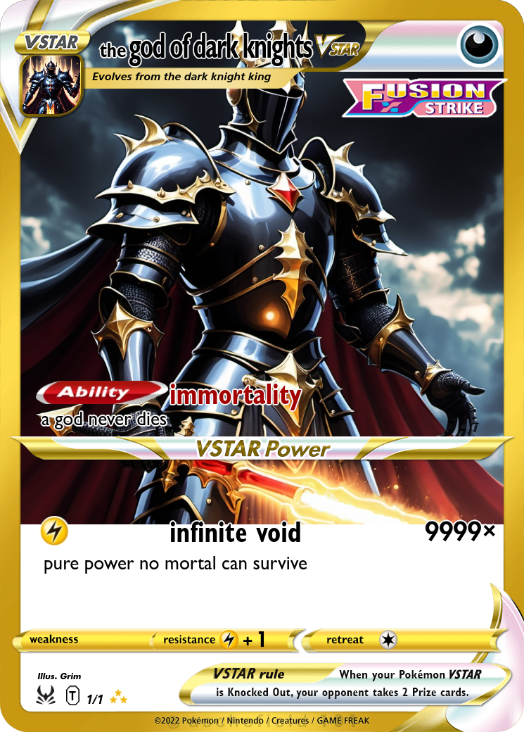 god of dark knights - Grim | Pokécardmaker.net