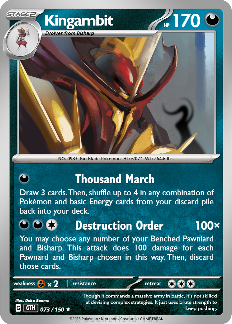 Kingambit - GrimThoughts | Pokécardmaker.net