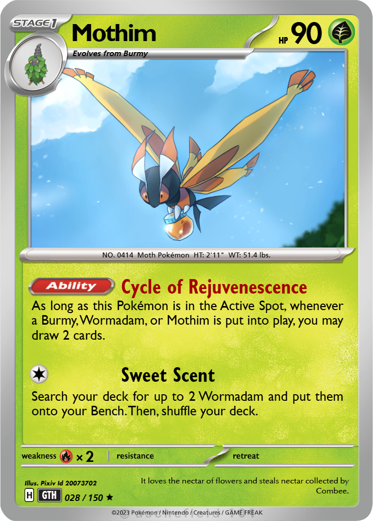 Mothim - GrimThoughts | Pokécardmaker.net