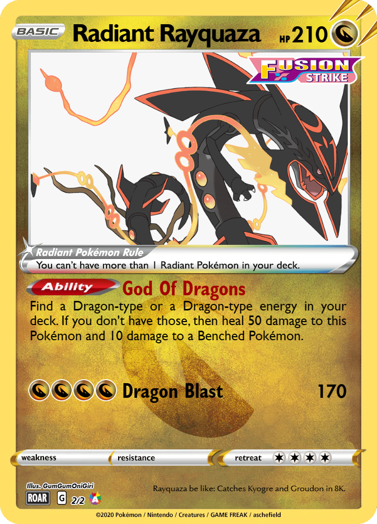 Radiant Rayquaza - GumGumOniGiri | Pokécardmaker.net