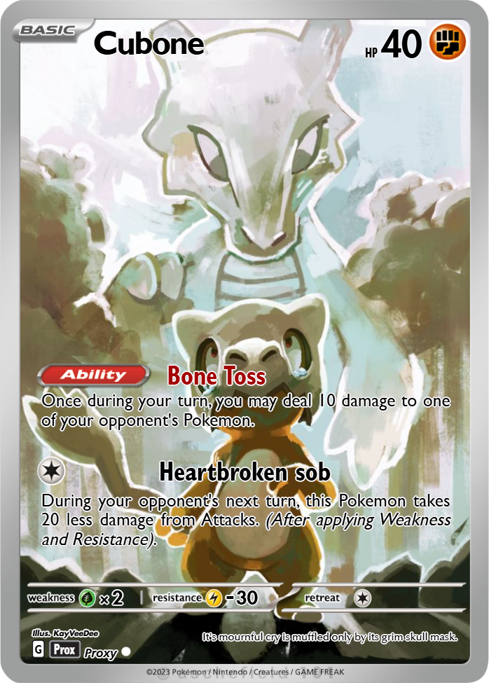 Cubone - Hadran117 | Pokécardmaker.net