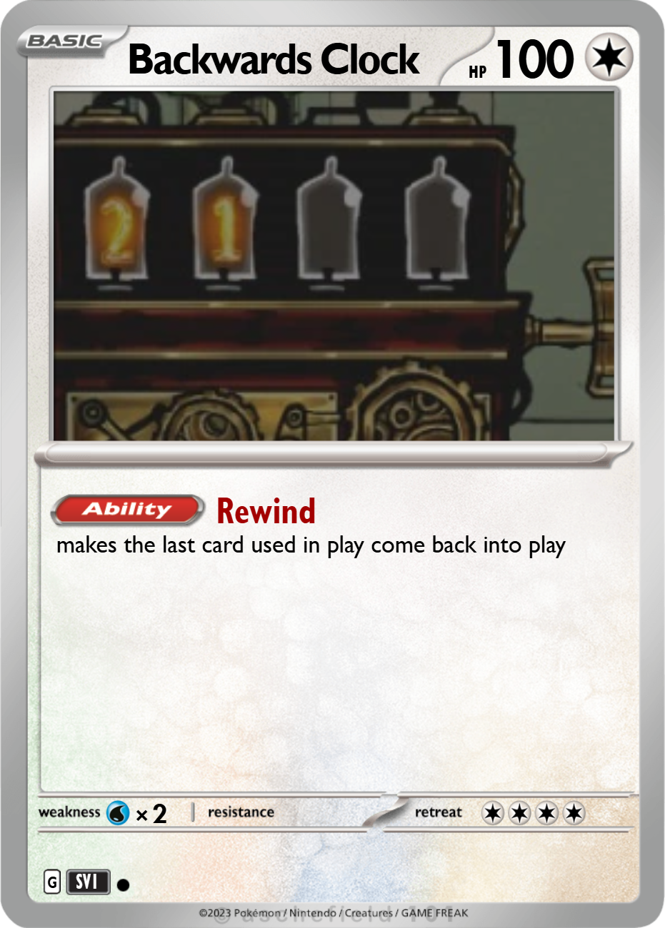 Backwards Clock - Hanasan01026 | Pokécardmaker.net