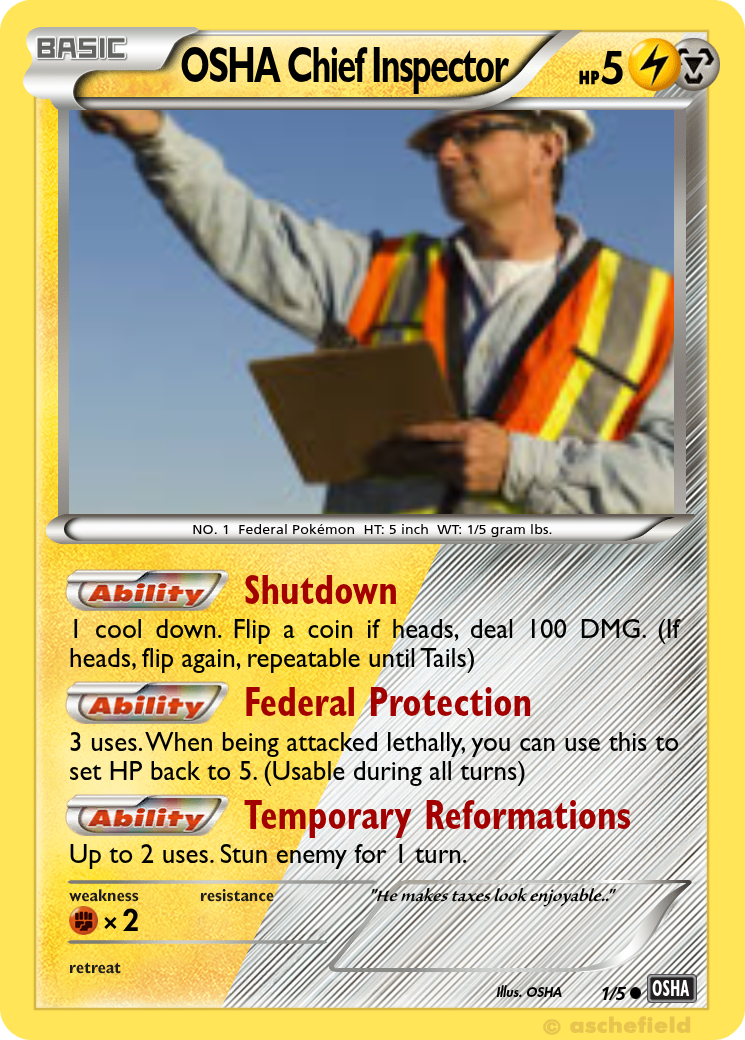 OSHA Chief Inspector - Head_Of_OSHA | Pokécardmaker.net