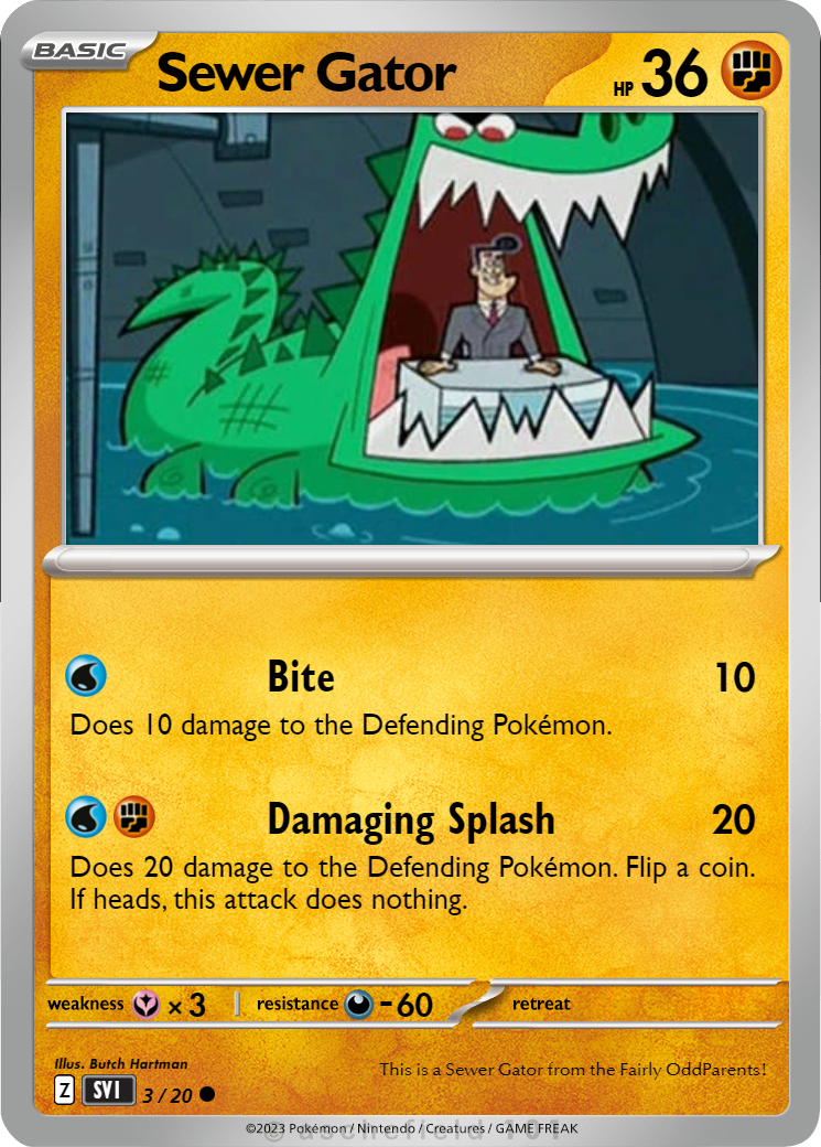 Sewer Gator - Hepa | Pokécardmaker.net