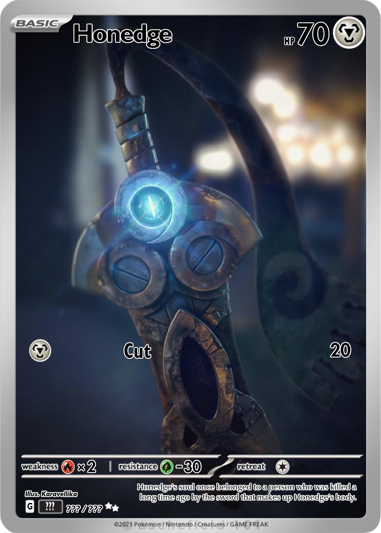 Honedge - Idiuininio | Pokécardmaker.net