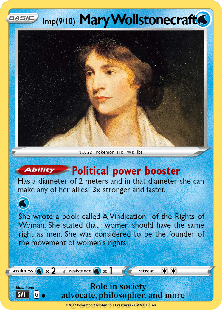 Mary Wollstonecraft - Ijune | Pokécardmaker.net