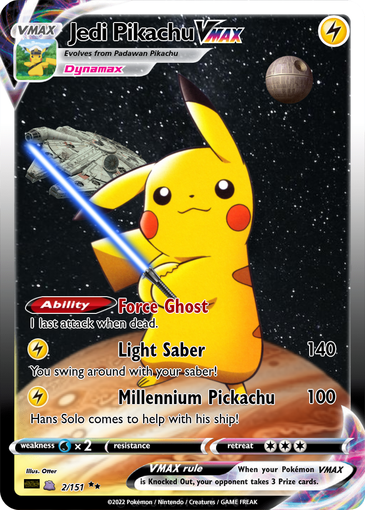 Jedi Pikachu - IkHouVanOtters | Pokécardmaker.net