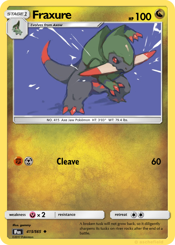 Fraxure - InfiniteFusionTCG | Pokécardmaker.net