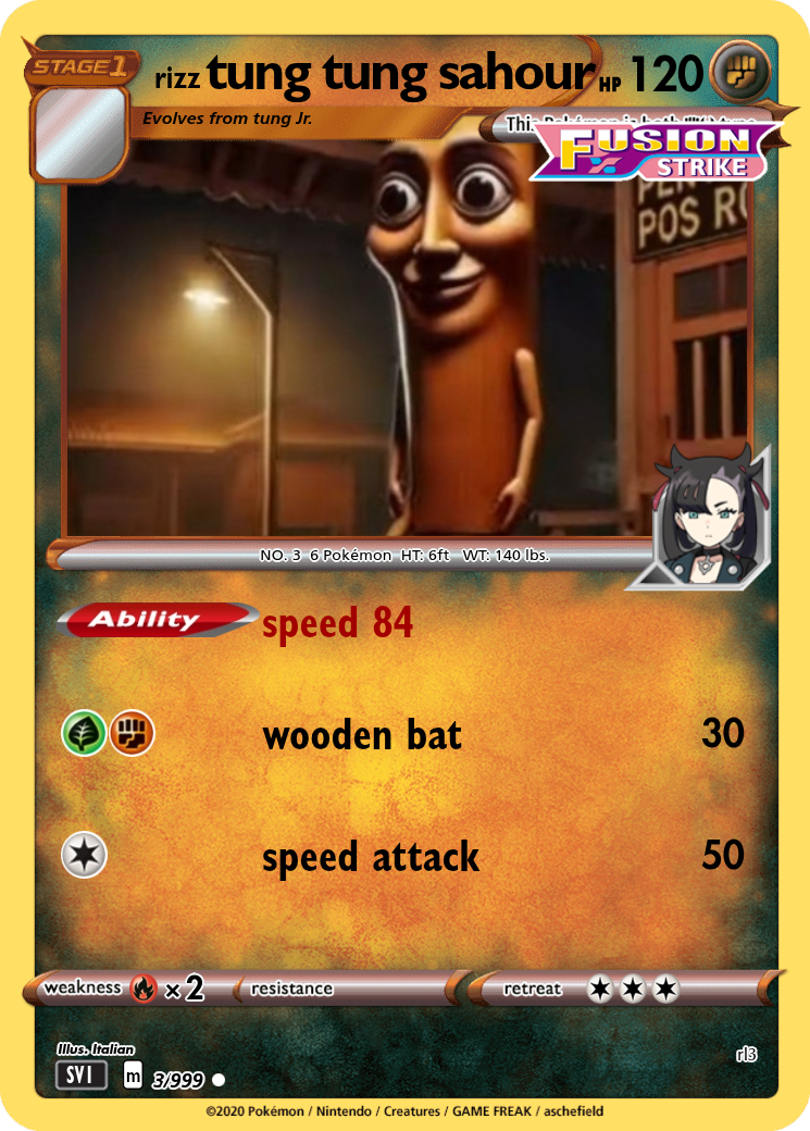 tung tung sahour - Italianbrainrotmaster | Pokécardmaker.net