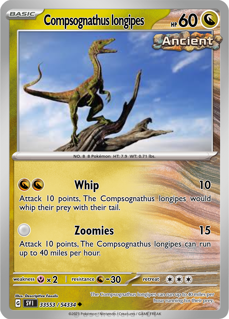 Compsognathus longipes - IvyPotatoes | Pokécardmaker.net