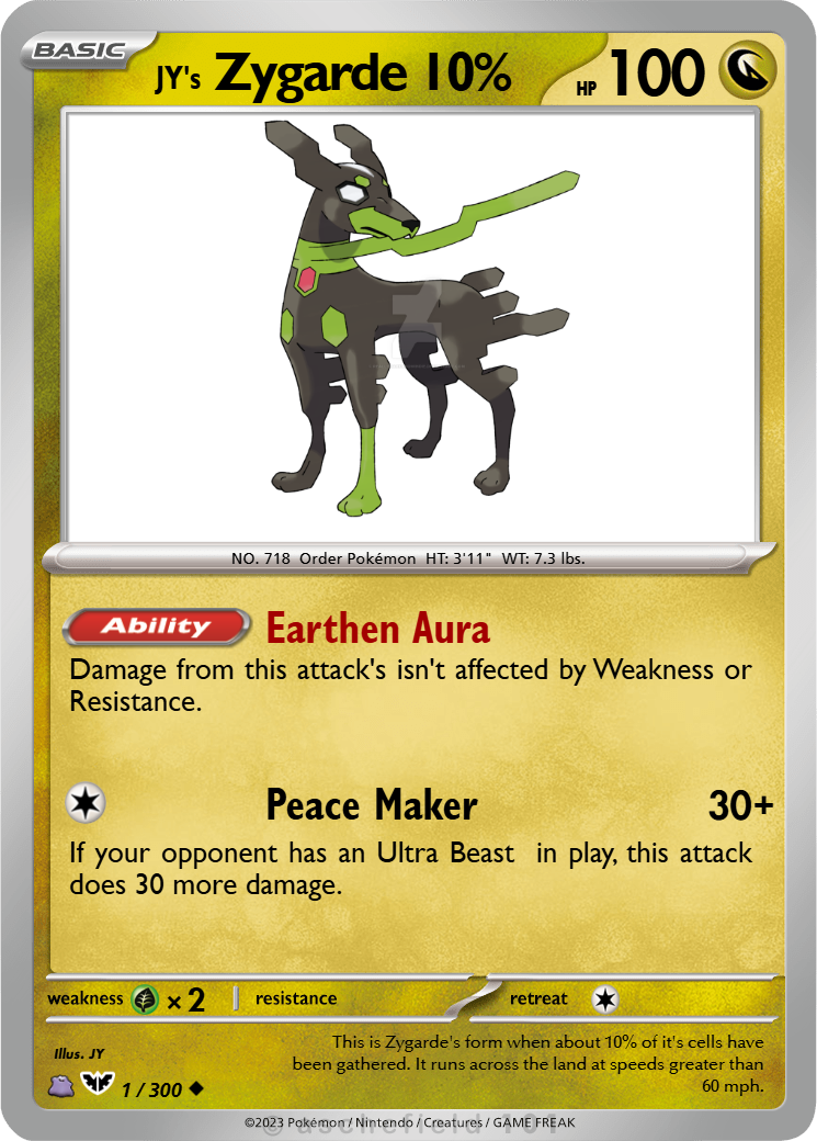 Zygarde 10% - JYgengar | Pokécardmaker.net