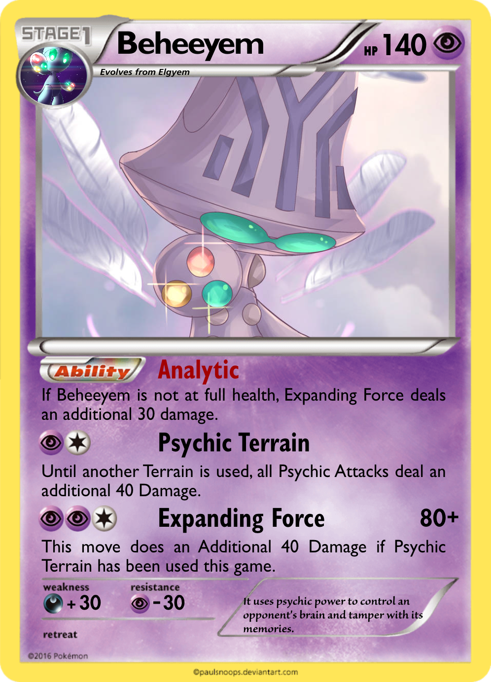 Beheeyem - JackNegative | Pokécardmaker.net