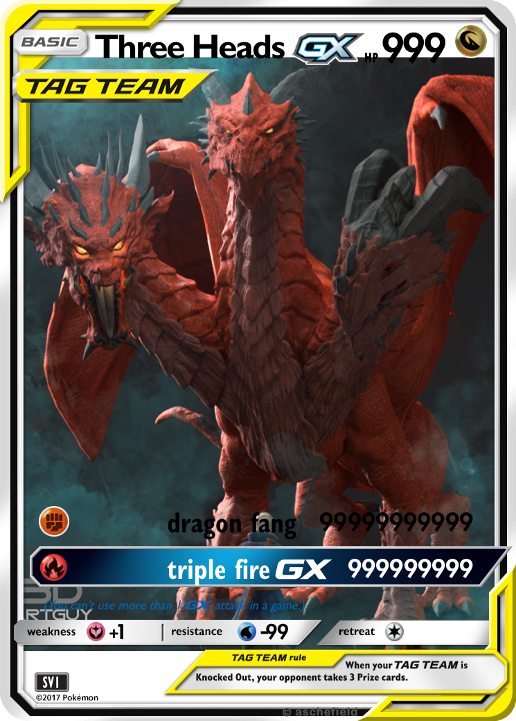 Three Heads - JamesGang | Pokécardmaker.net
