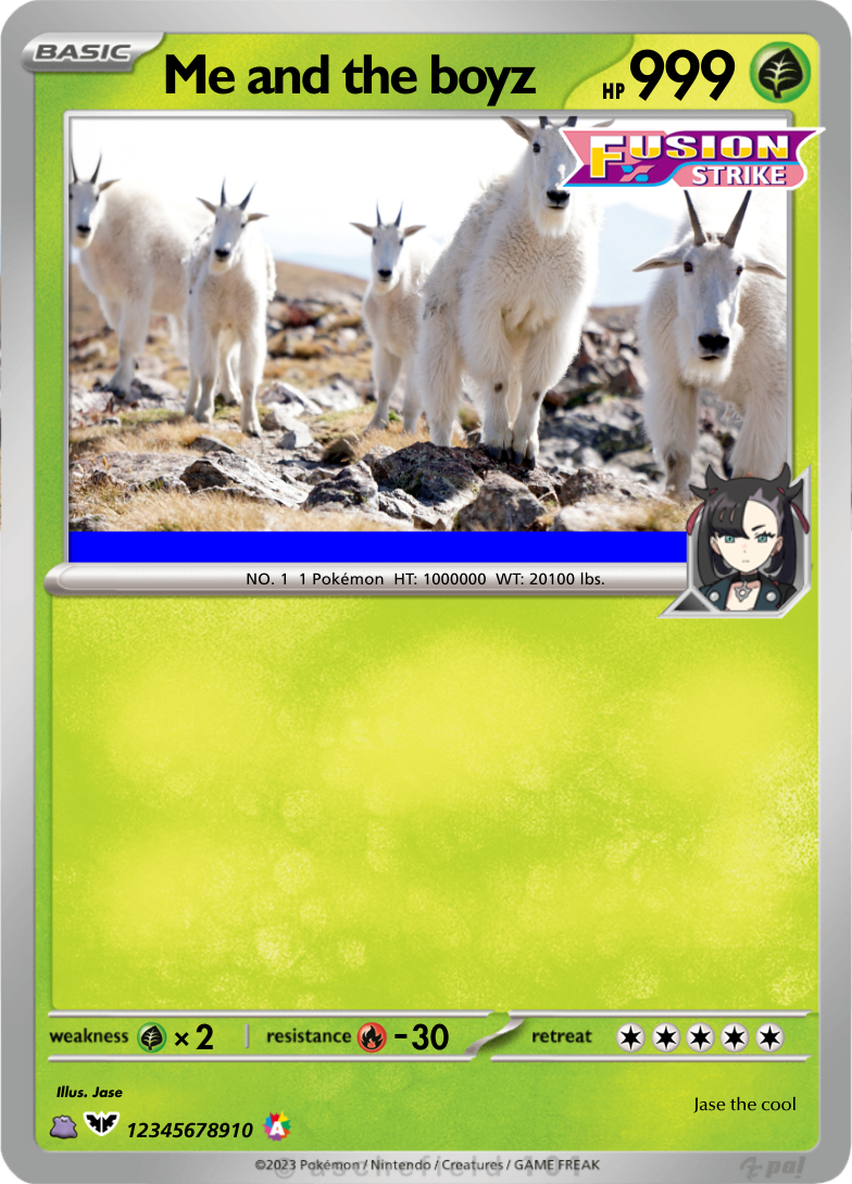 Me and the boyz - Jase | Pokécardmaker.net