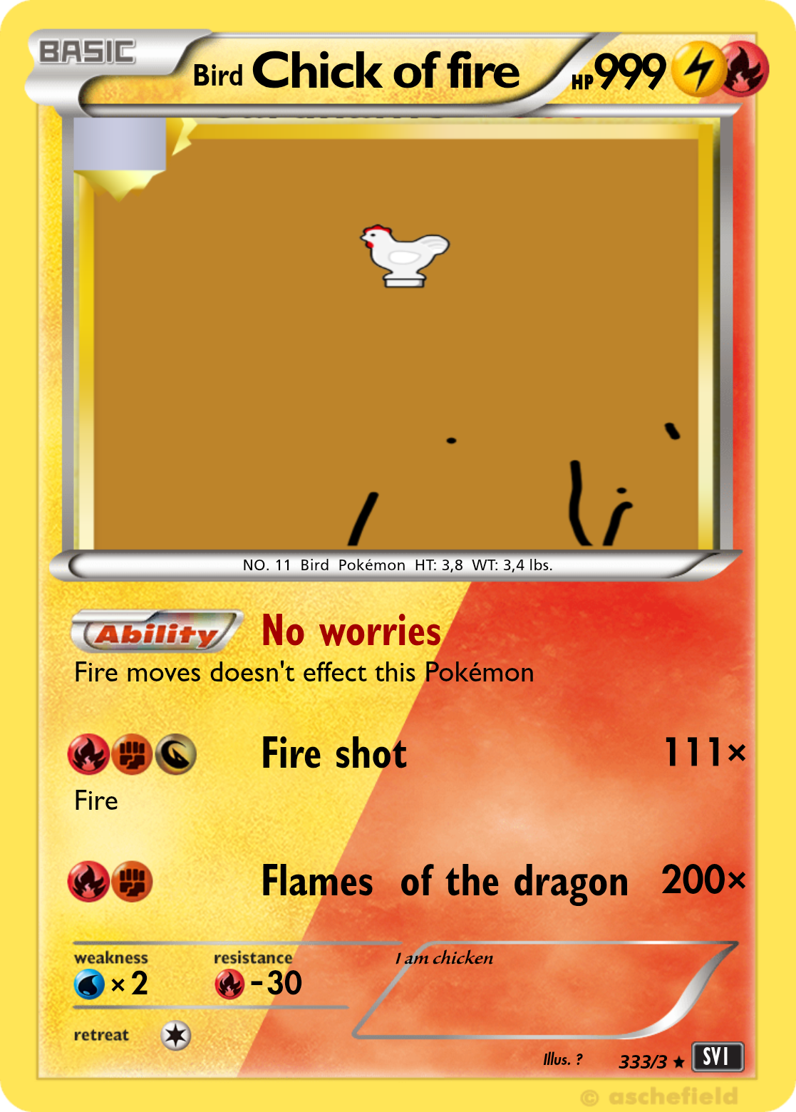 Chick of fire - Jdiscool | Pokécardmaker.net
