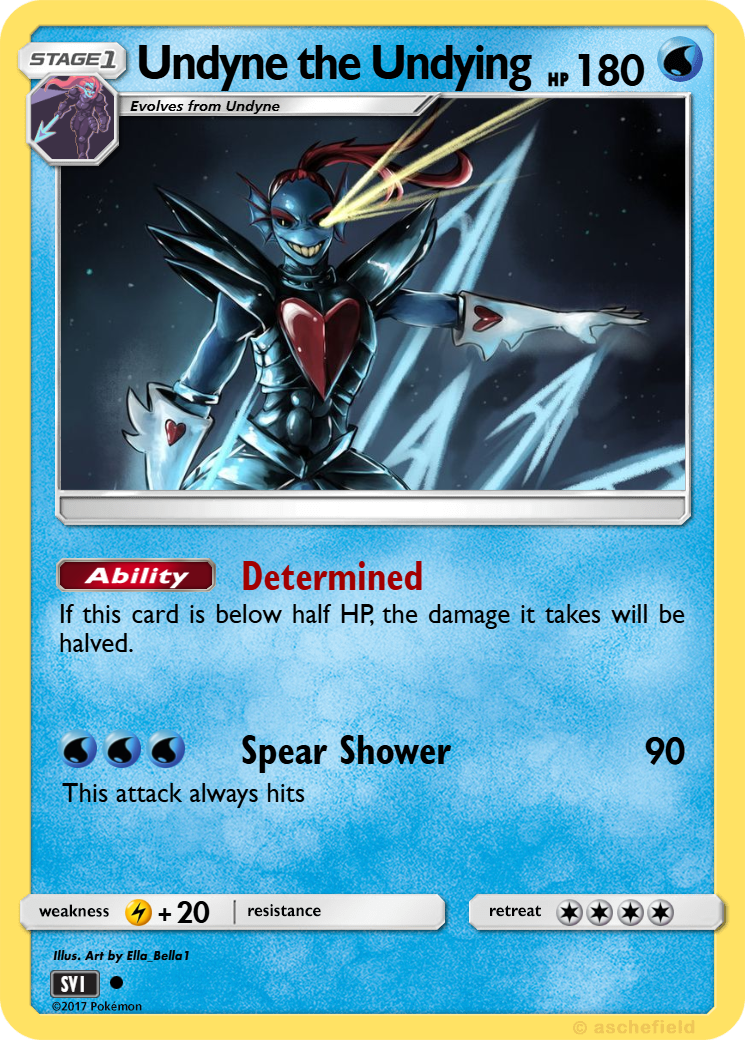 Undyne the Undying - JoaoBoladin | Pokécardmaker.net