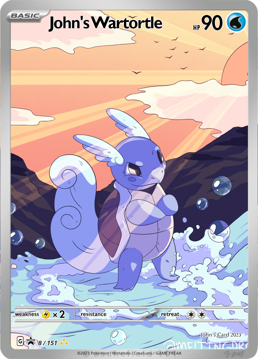 John's Wartortle - Johnzera | Pokécardmaker.net
