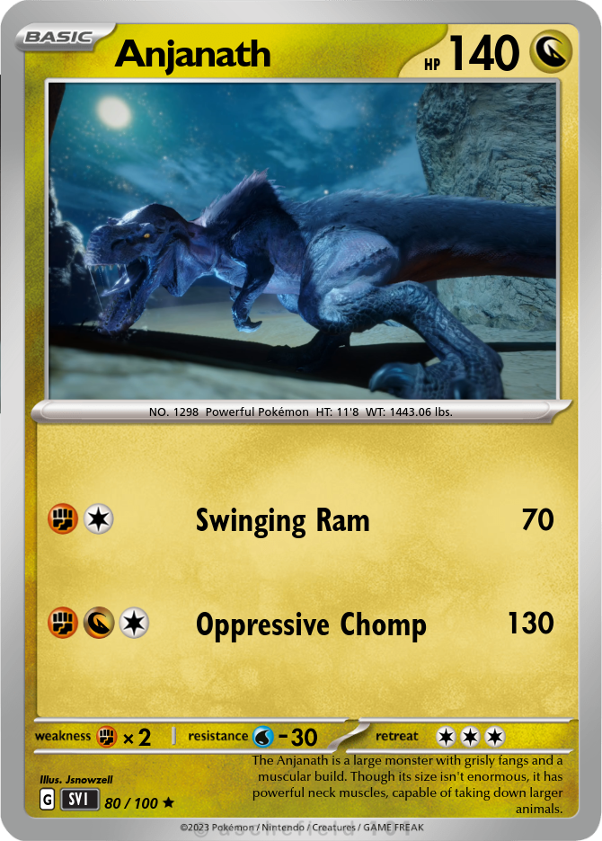 Anjanath - Judahsaurus388 | Pokécardmaker.net